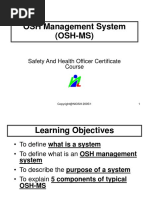 OSH Management System | PDF | Occupational Safety And Health | Safety