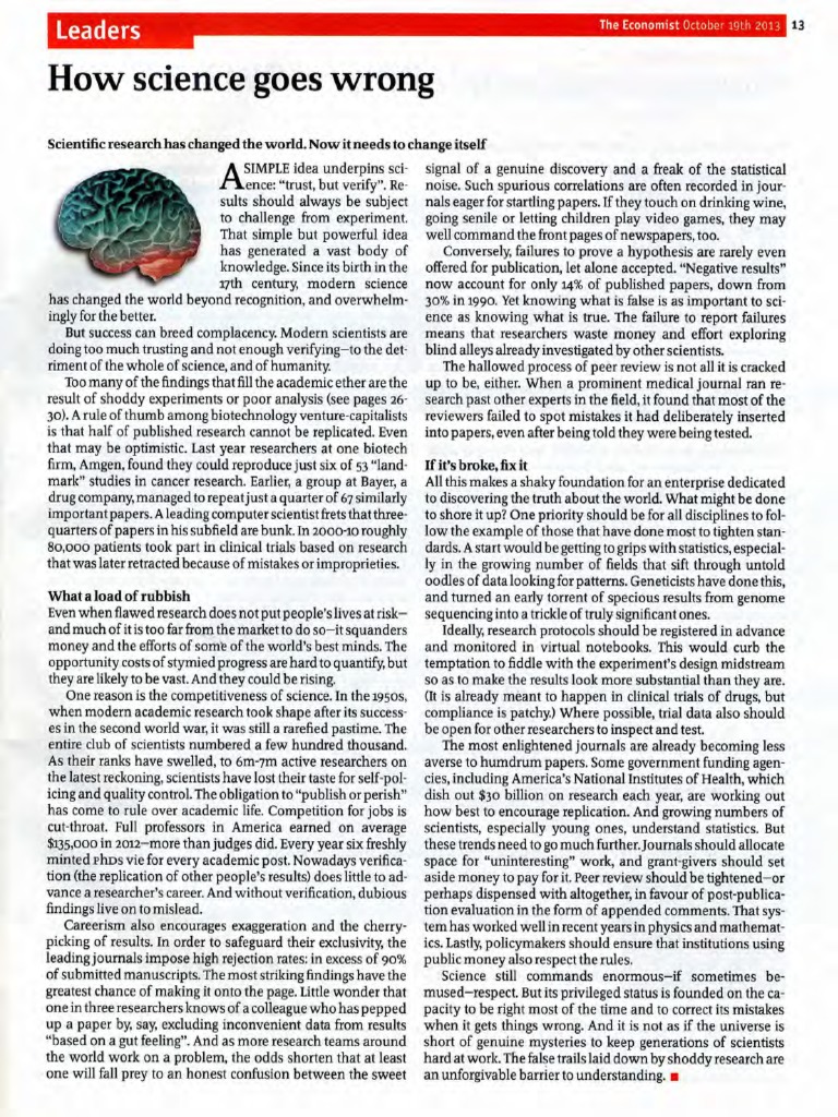 How Science Goes Wrong PDF | PDF