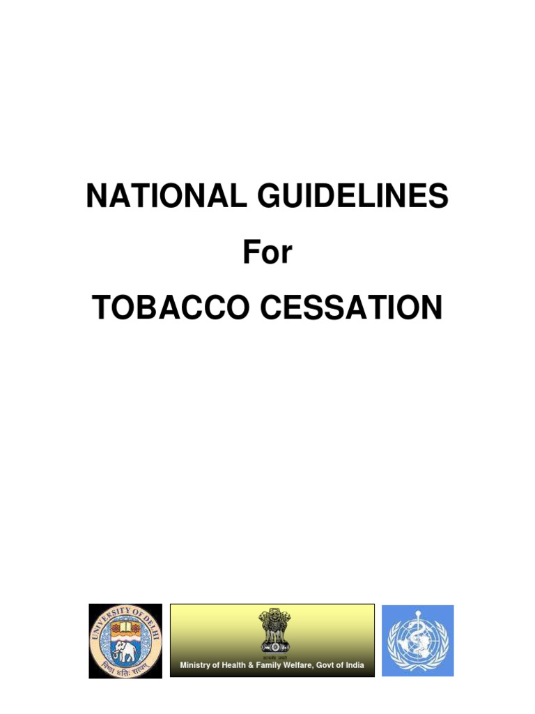 Tobacco Guidelines PDF | PDF | Nicotine | Tobacco Smoking