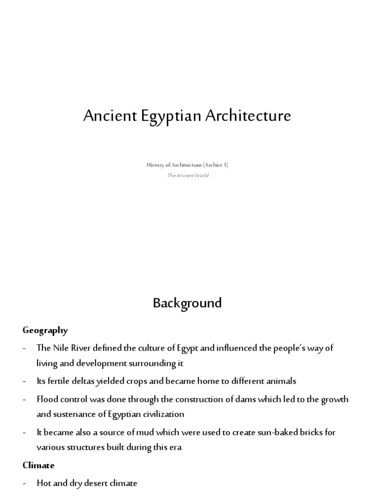 Archist1 - Egyptian Architecture PDF | PDF | Hatshepsut | Ancient Egypt