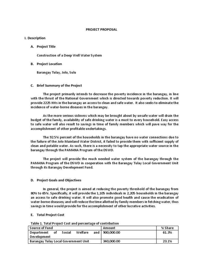 Project | PDF | Drinking Water | Water Supply