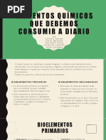 Alimentos Que Contienen Los Bioelementos Primarios | PDF | Calcio | Potasio