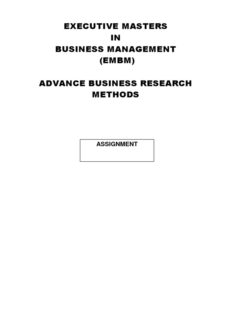 A BUSINESS RESEARCH METHODS-Assignment UBIS | PDF | Research Design | Sampling (Statistics)