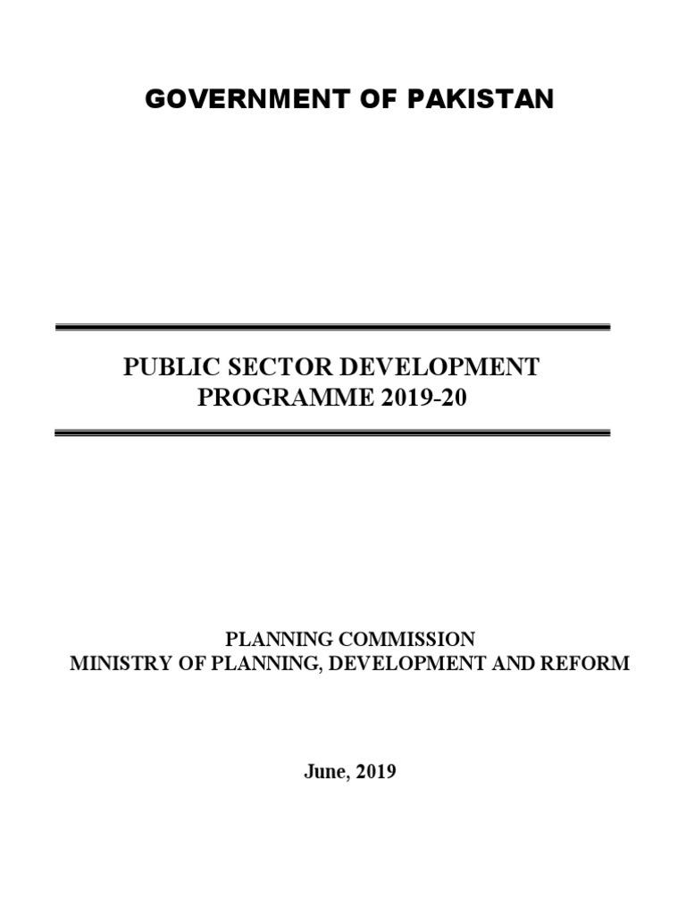 PSDP 2019-20 Final | PDF | Pakistan | Agriculture