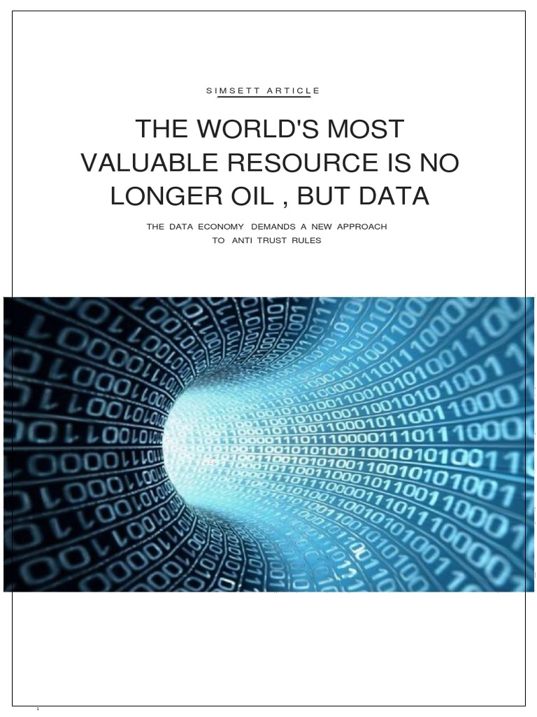 The World's Most Valuable Resource Is No Longer Oil - But Data | PDF ...