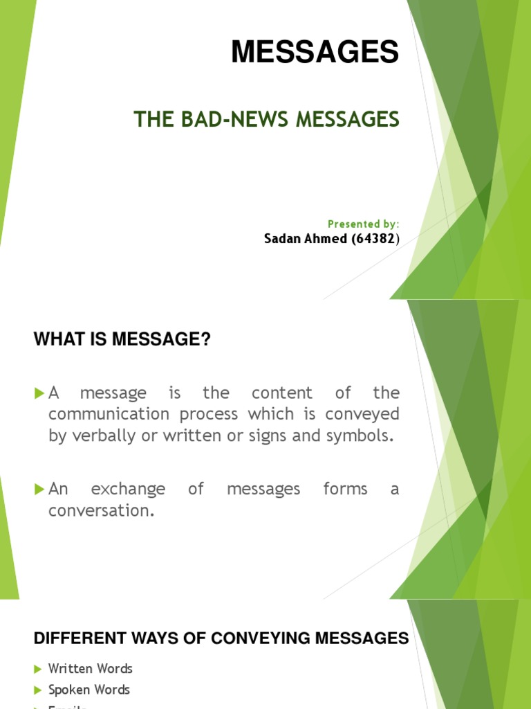 Bad News Messages - Effective Business Communication | PDF | News ...