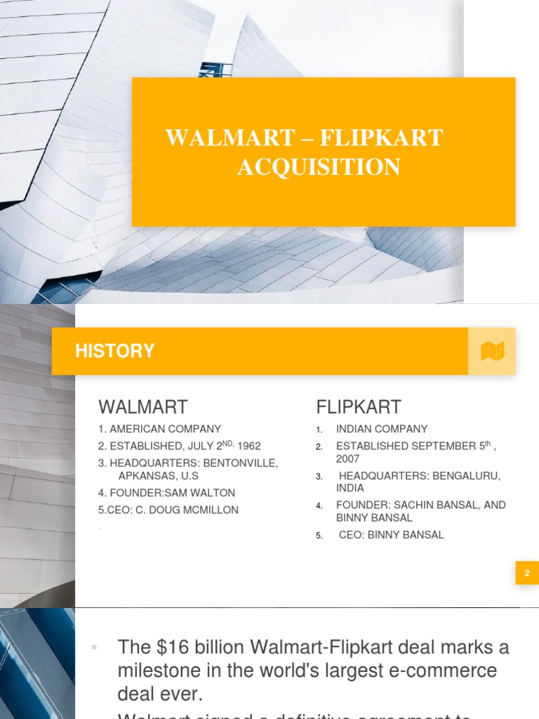 Walmart-Flipkart Acquisition Overview | PDF | Walmart | E Commerce