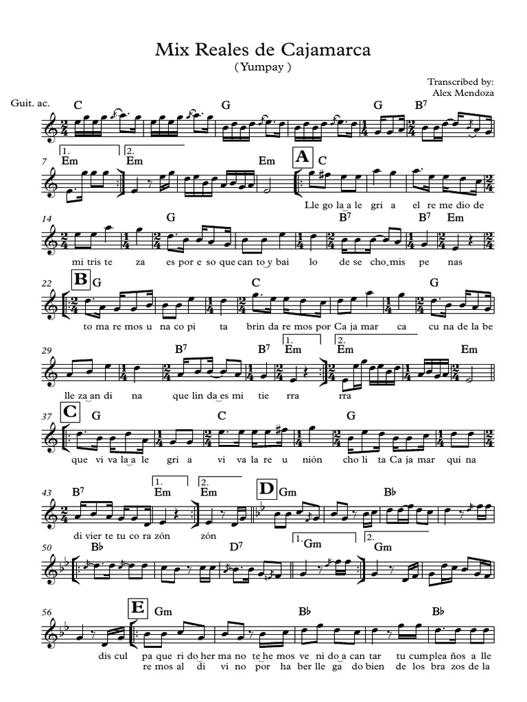 YUMPAY MIX Reales de Cajamarca | PDF