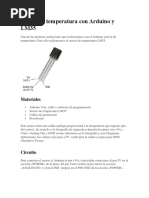 Control de Temperatura Con Sensor LM35 Con LabVIEW | PDF | Arduino | Sensor