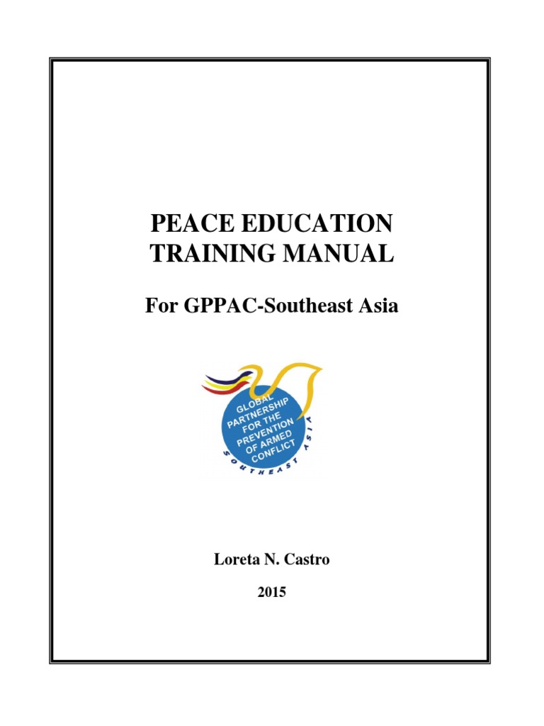 Peace Education Training Manual For GPPAC SEA | PDF | Peace | Prejudices