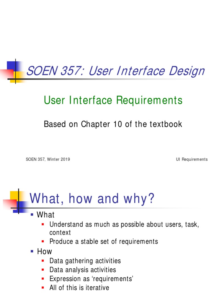SOEN 357: User Interface Design | Download Free PDF | Use Case | Data Analysis