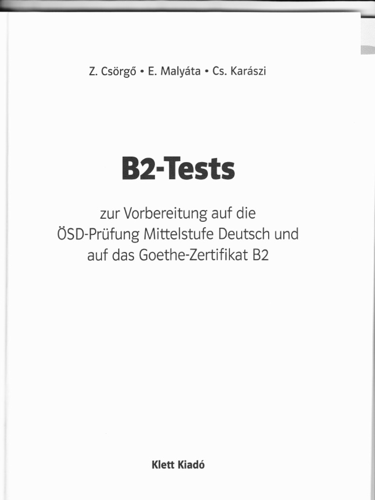 OSD Goethe-Zertifikat Tests B2 PDF | PDF