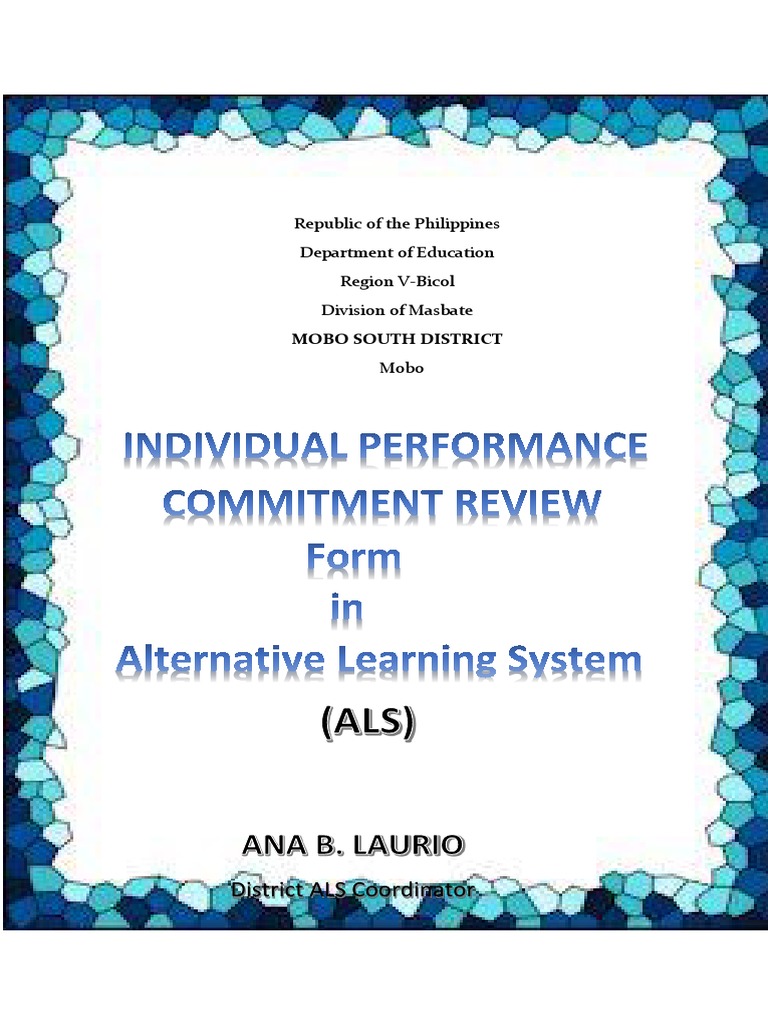 District ALS Coordinator: Republic of The Philippines Department of Education Region V-Bicol ...