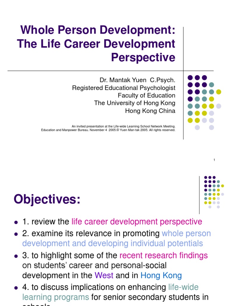 2 Prof Yuen Whole Person Powerpoint | PDF | Adolescence | School Counselor