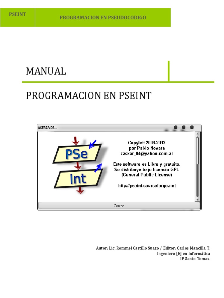 Psint PDF | PDF | Programación de computadoras | Lenguaje de programación