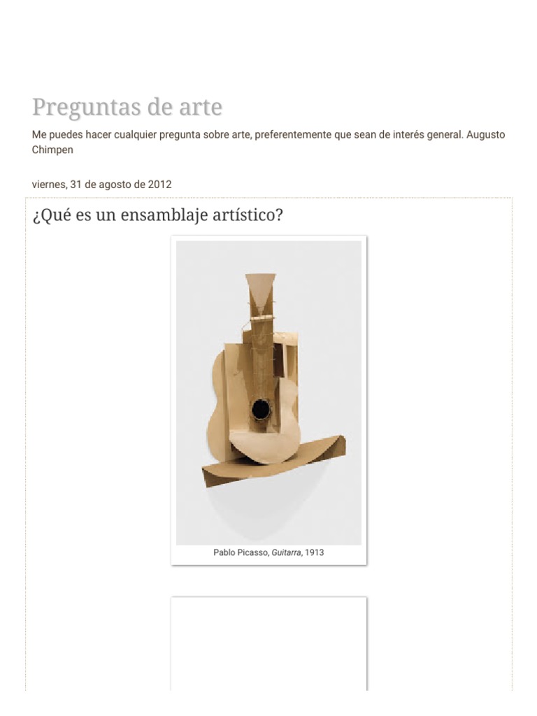 Qué es el ensamblaje artístico | PDF | Arte contemporáneo | Modernismo
