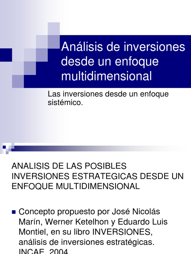 Análisis Multidimensional | PDF | Valor presente neto | Business
