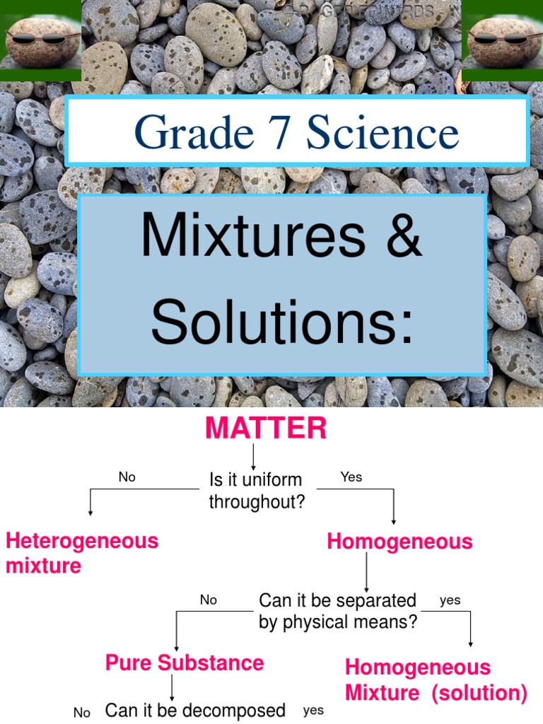 Grade 7 Mixture Substances | PDF | Mixture | Chemical Substances