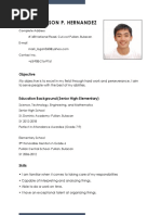 Resume Working Student Jollibee | PDF | Teachers | Learning