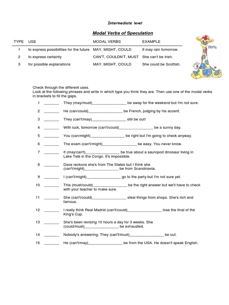 Modals of Speculation 19560 | PDF | Verb | Grammar