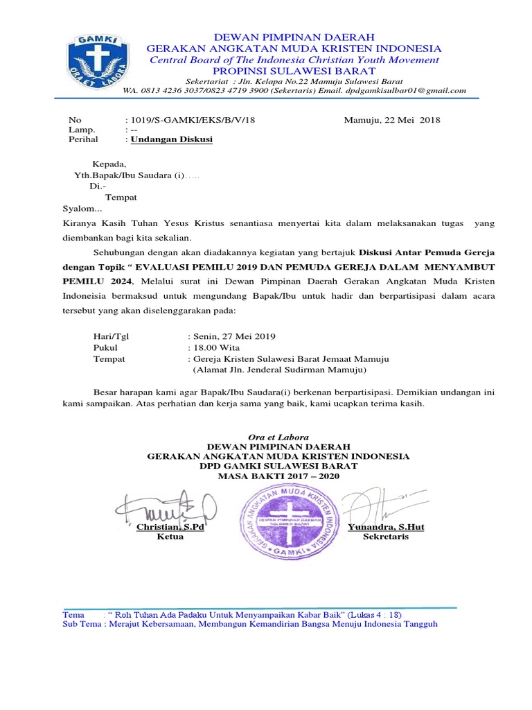 Undangan Diskusi Gamki | PDF