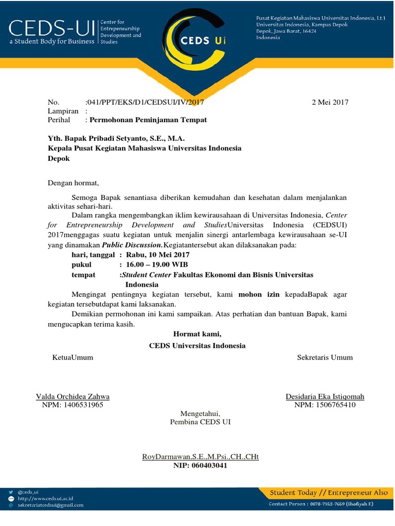 For Entrepreneurship Development and Studiesuniversitas: Mengetahui ...