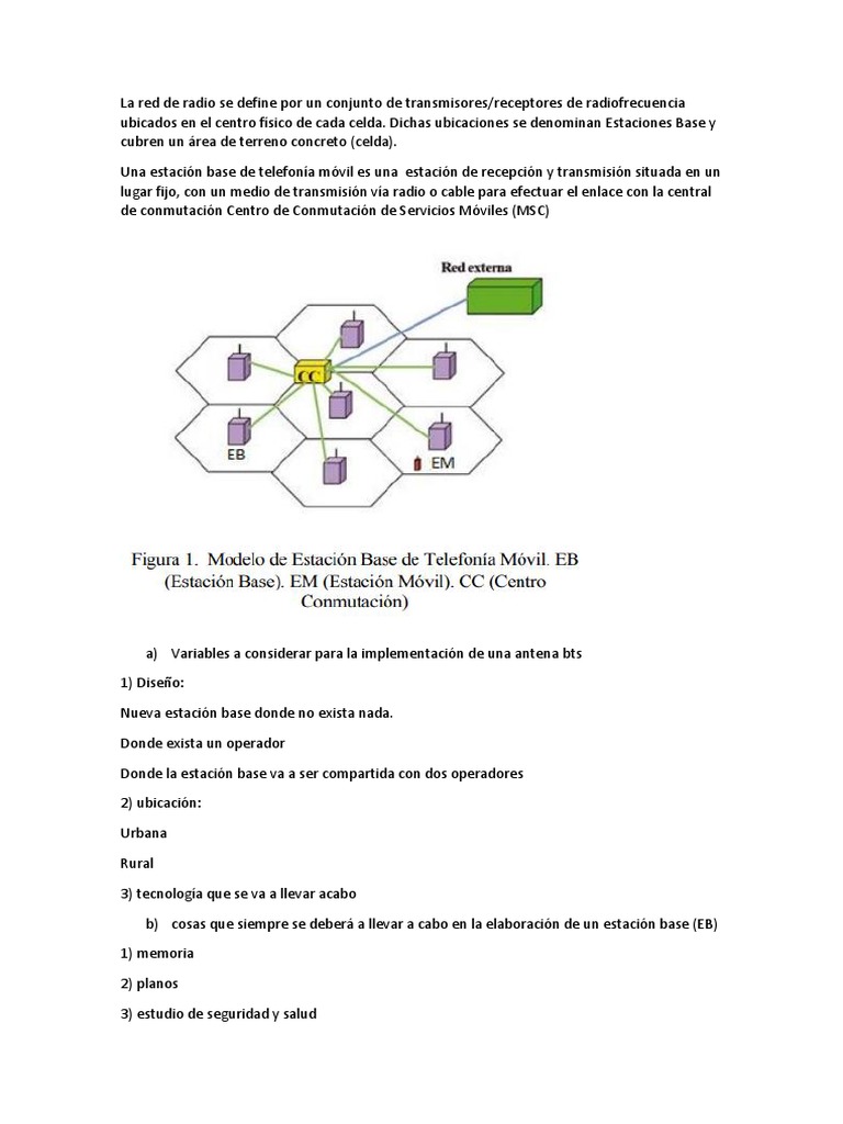 Variables A Considerar para La Implementación de Una Antena Bts | PDF ...