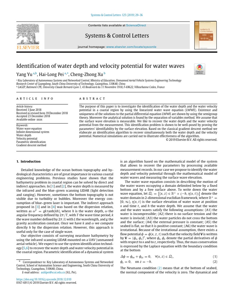 Systems & Control Letters: Yang Yu, Hai-Long Pei, Cheng-Zhong Xu | PDF ...