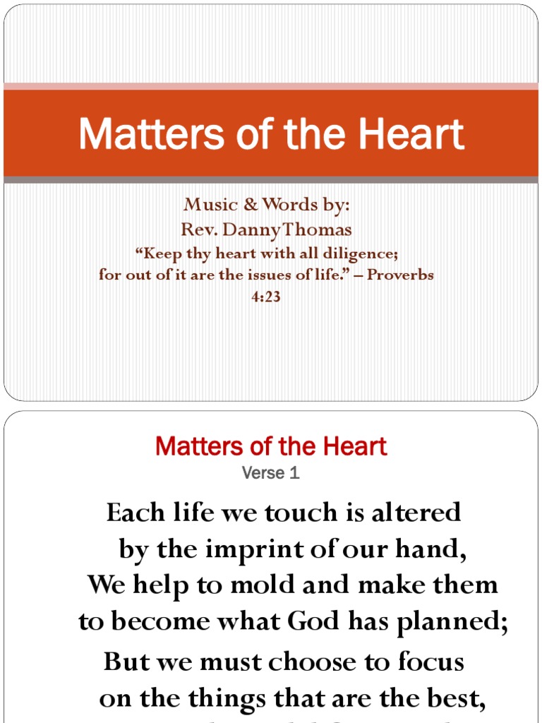 Matters of the Heart Lyrics | PDF | Religion & Spirituality