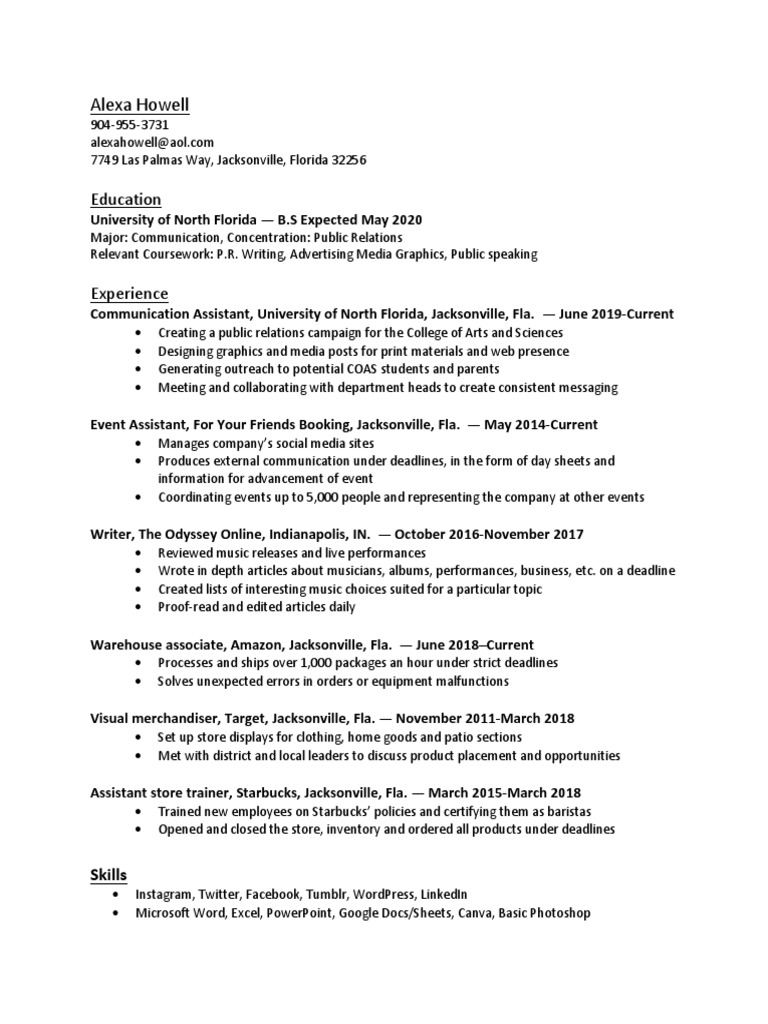 Alexa Howell: Education | PDF