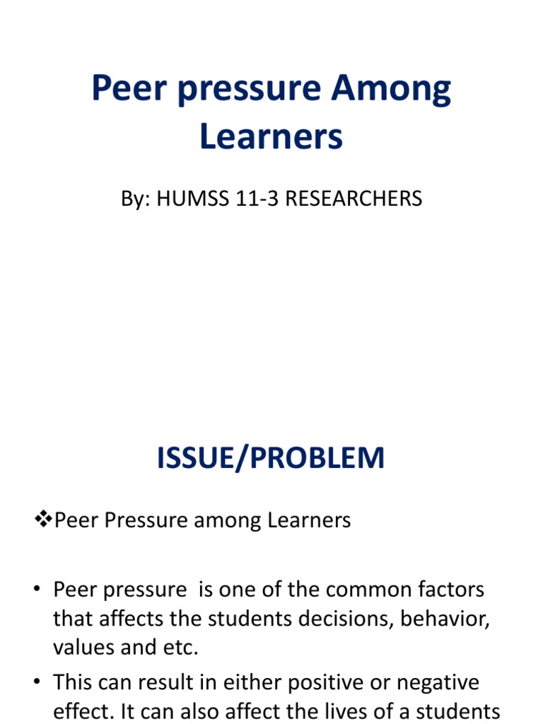 Peer Pressure Among Learners | PDF | Sampling (Statistics) | Questionnaire