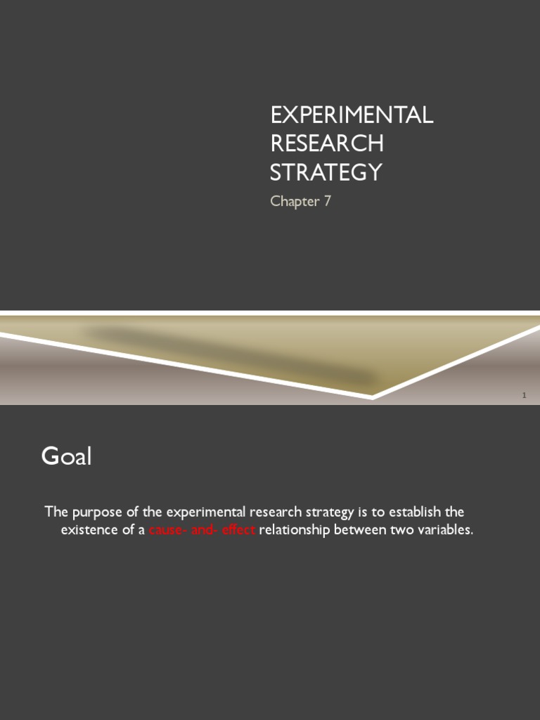 7 - Experimental Research Strategy | PDF | Dependent And Independent ...