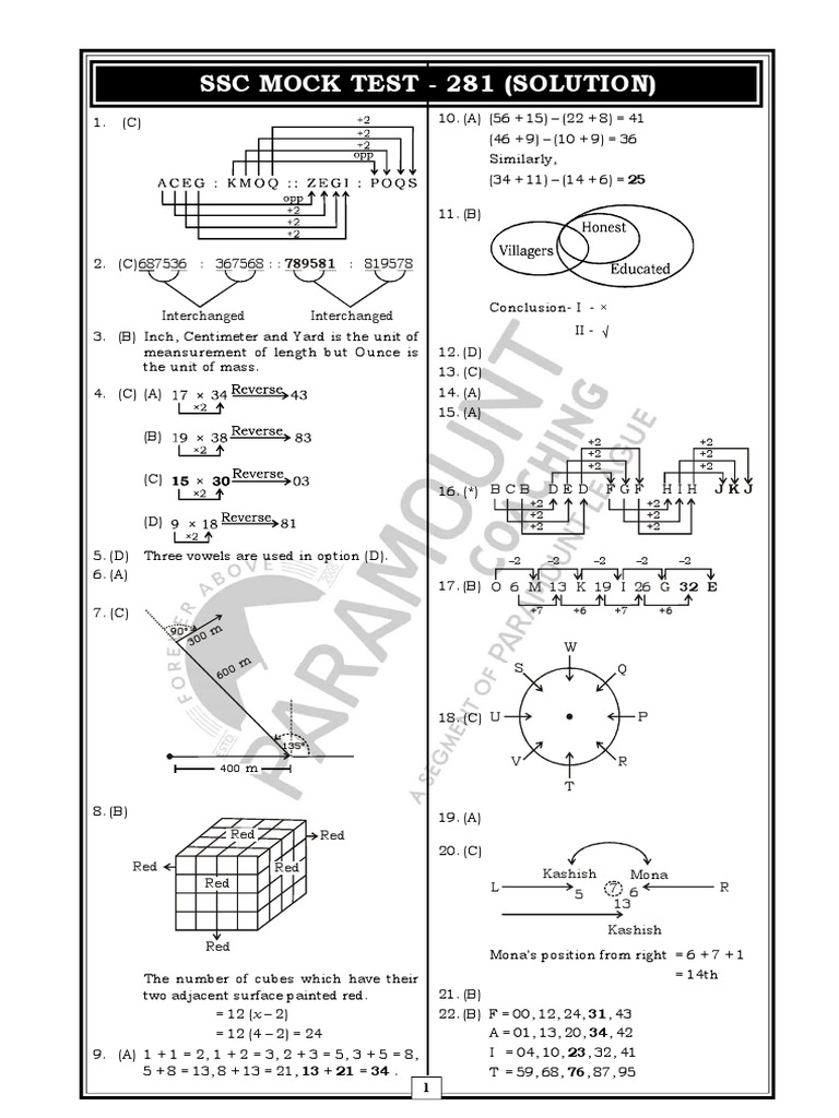 SSC Mock Test - 281 (Solution) | PDF | Vector (Epidemiology) | Nature