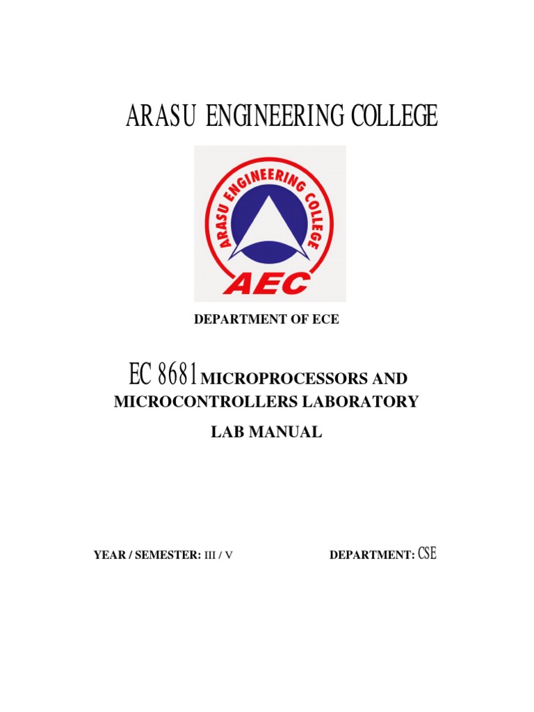 MPMC Manual | PDF | Central Processing Unit | Electric Motor