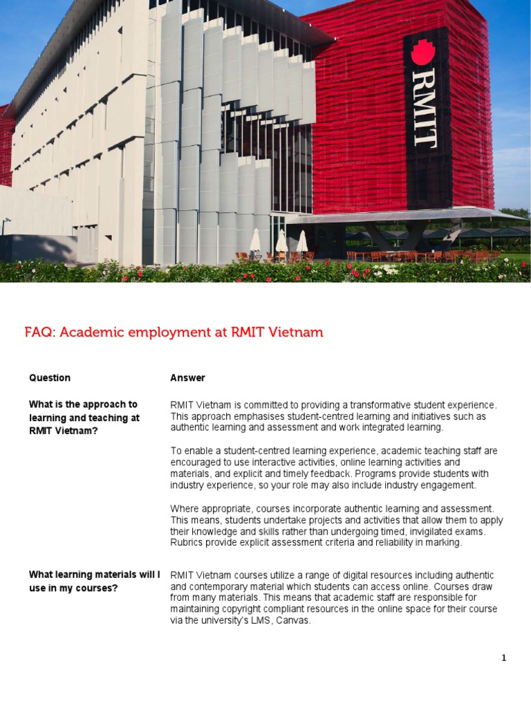 Academic FAQ's RMIT Vietnam 2018 | PDF | Academic Term | Educational ...