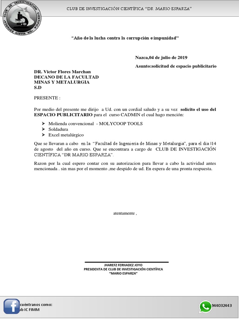 Solicitud de Espacio Publicitario | PDF | Violencia | Science