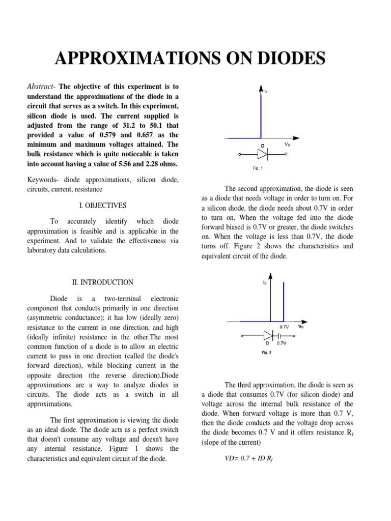 Approximations On Diodes | PDF | Diode | Electrical Resistance And ...