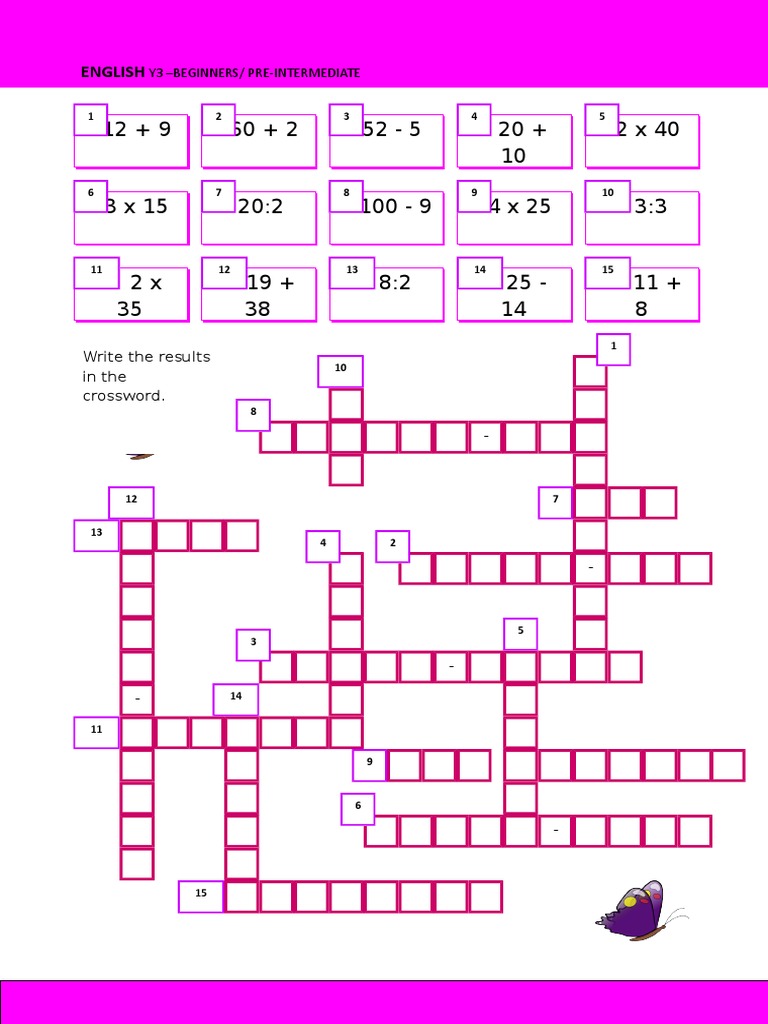 Numbers 0100 Crossword Fun Activities Games Games Icebreakers Oneonone ...