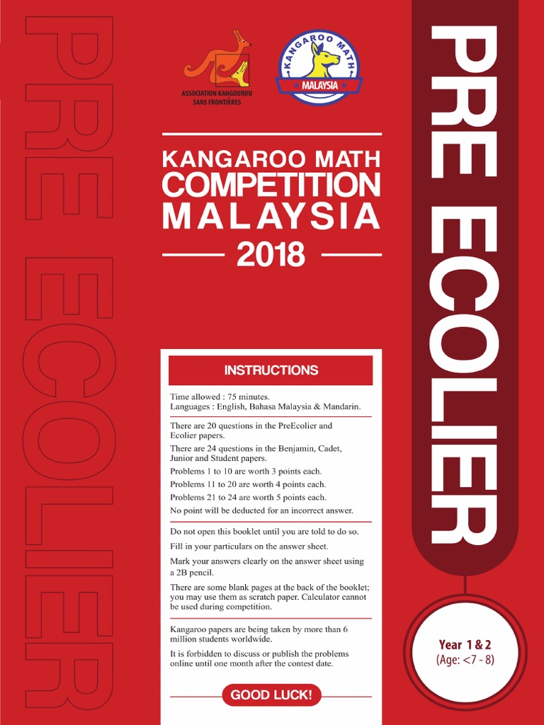 Pre Ecolier 2018 | PDF