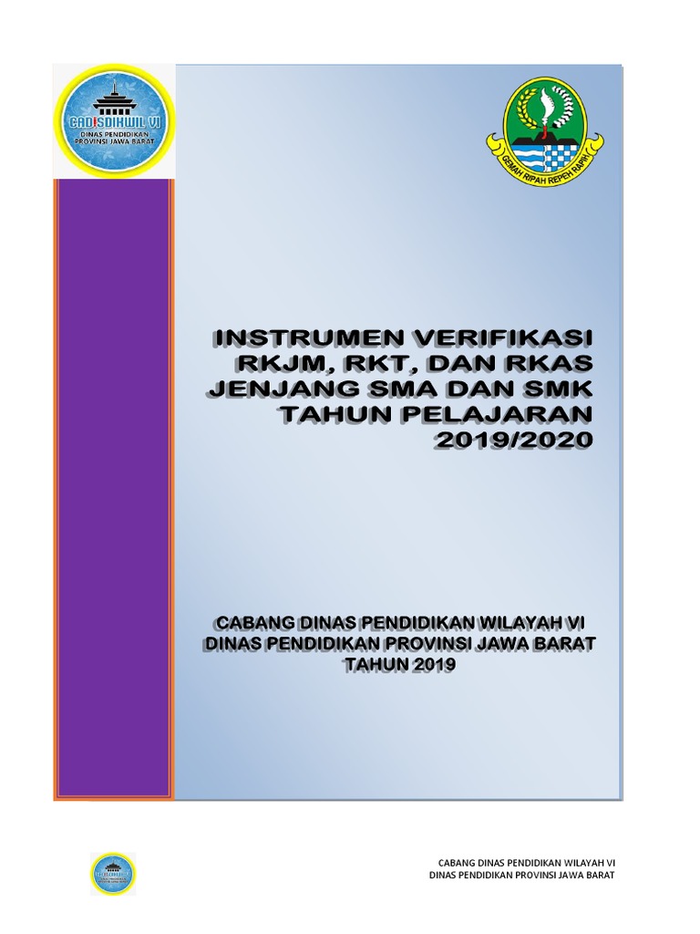 Instrumen Verifikasi RKJM, RKT & Rkas Sma Smk-1 | PDF