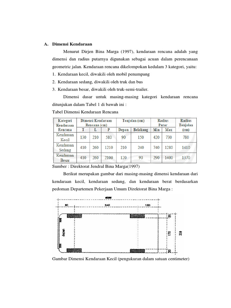 Dimensi Kendaraan | PDF