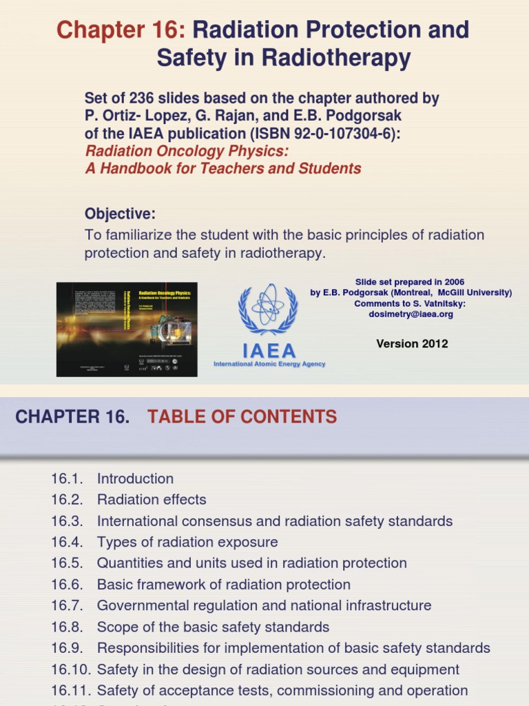 Radiation Protection in Radiotherapy | PDF | Absorbed Dose | Ionizing ...