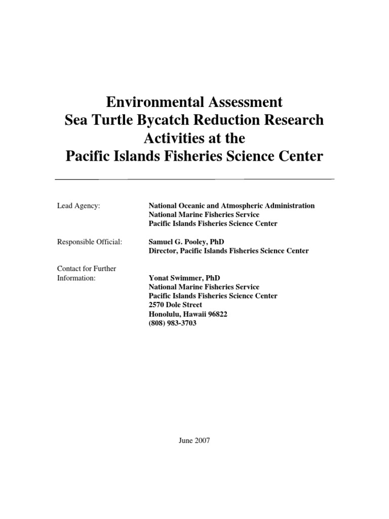 Turtle Bycatch | PDF | Sea Turtle | National Environmental Policy Act