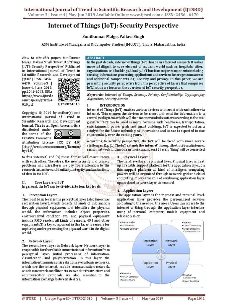 Internet of Things IoT Security Perspective | PDF | Information Security | Cryptography