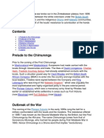 Causes and Events of the First Chimurenga | PDF