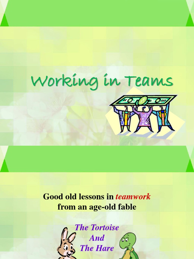 Teamwork Lessons from the Tortoise and the Hare Fable | PDF | Coca Cola ...