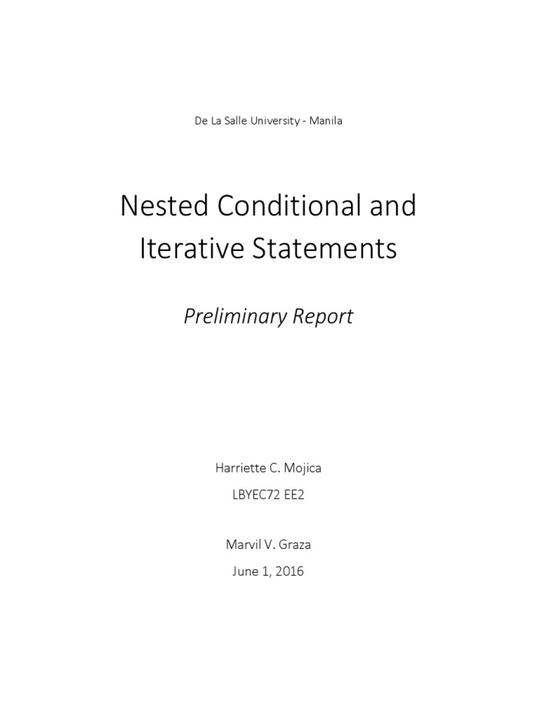 Conditional & Iterative Statements Guide | PDF | Control Flow ...