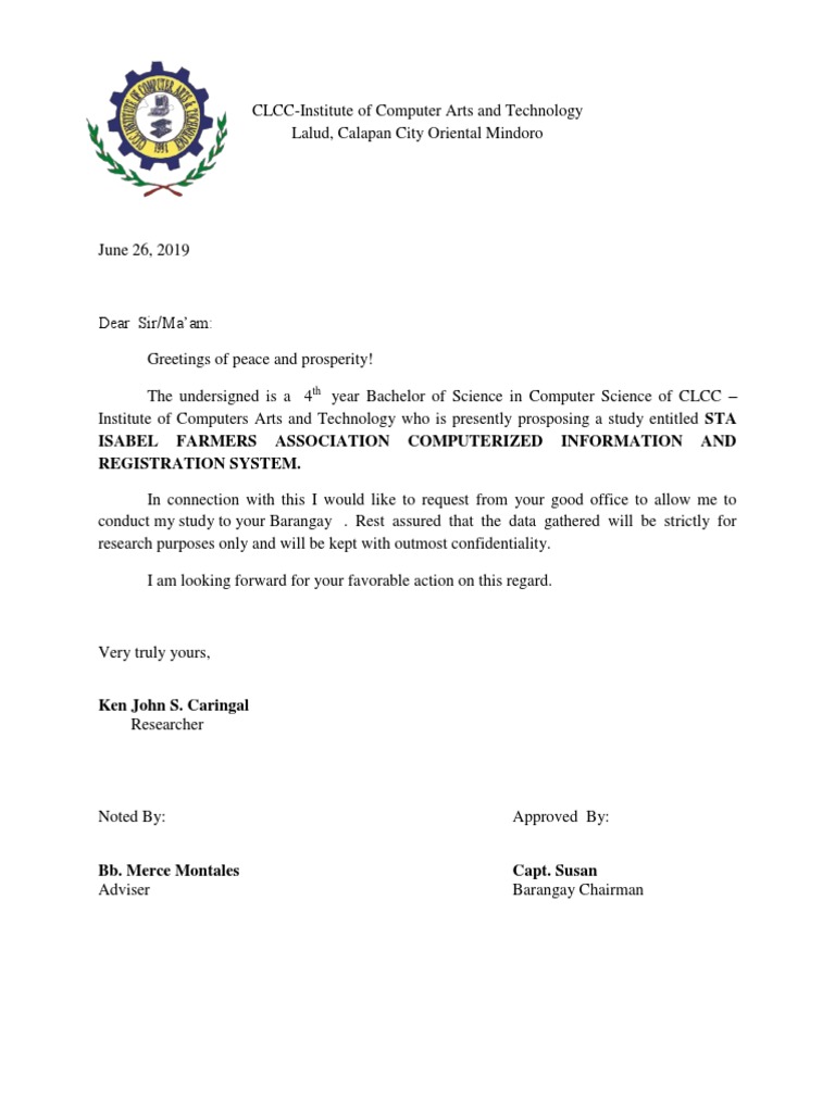 Letter of Approval | PDF