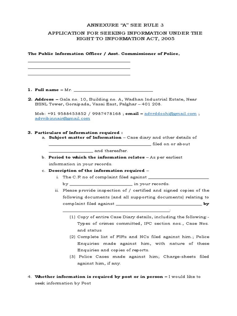 RTI | PDF | Justice | Crime & Violence