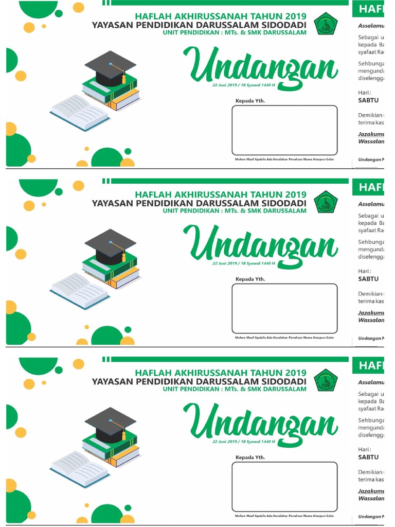 Undangan Haflah | PDF
